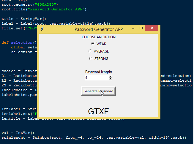 Simple Password Generator App Using Tkinter In Python Sourcecodester